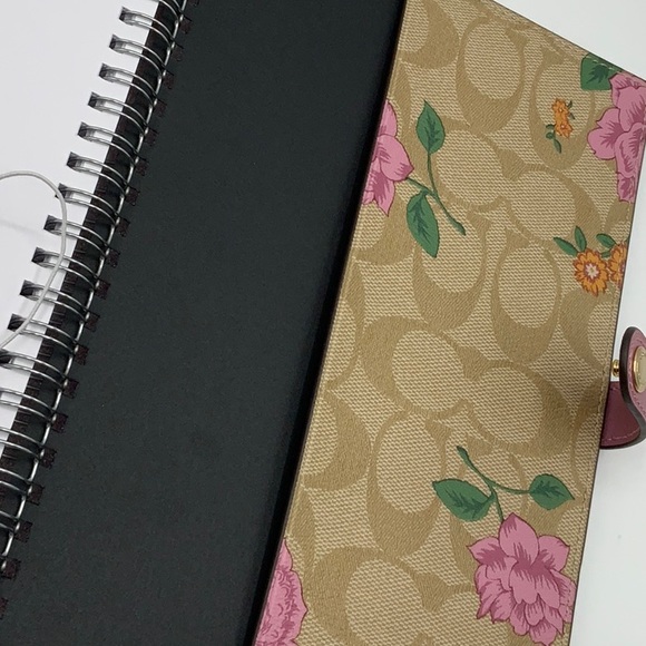 Coach | Office | Coach Prairie Rose Canvas And Leather Notebook | Poshmark